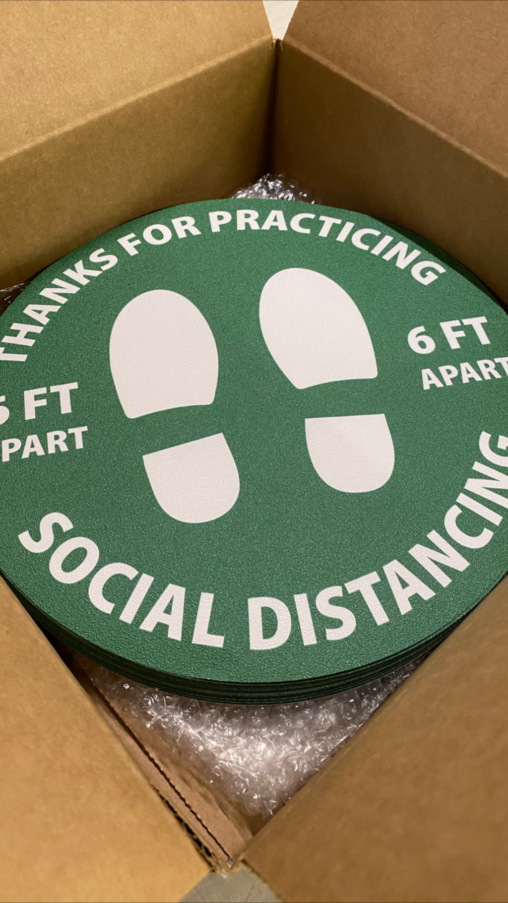 Social Distancing Floor Decals Thanks For Practicing — Milweb1