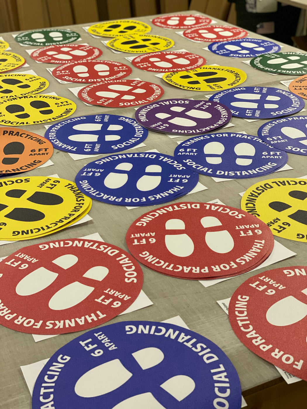 Social Distancing Floor Decals - Thanks For Practicing — Milweb1
