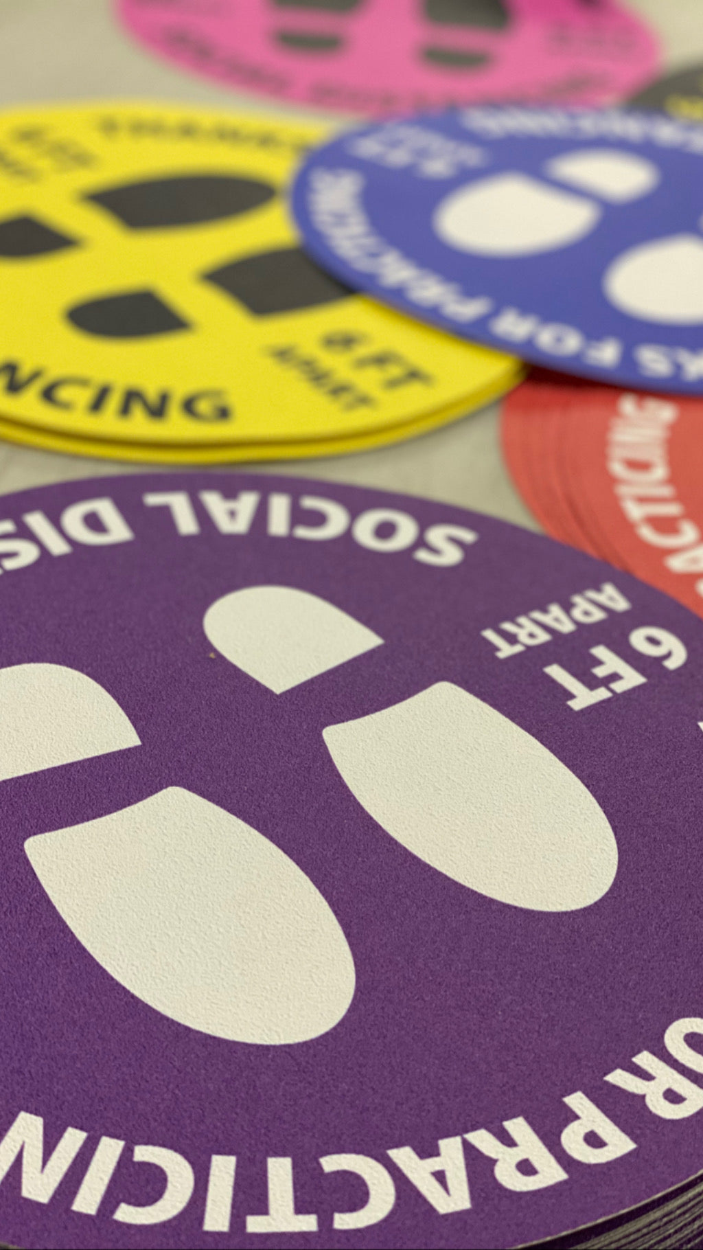 Social Distancing Floor Decals - Thanks For Practicing — Milweb1